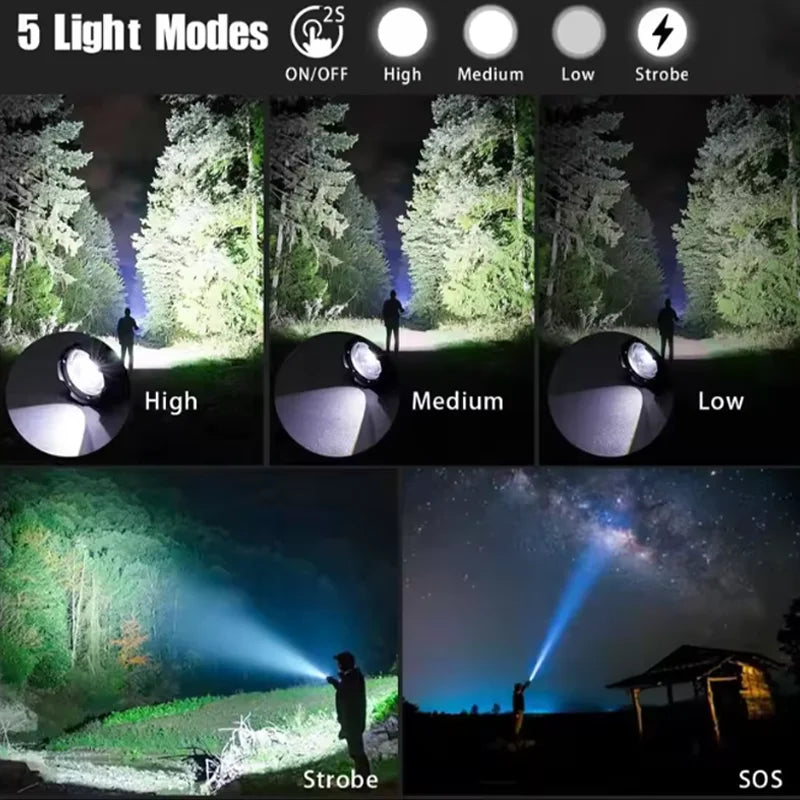 2025 High quality Outdoor-Focused Rechargeable LED Tactical Flashlight ...